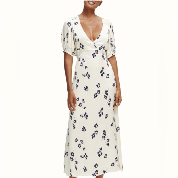Scotch & Soda | Dresses | New Scotch Soda White Detailed Midi Dress ...